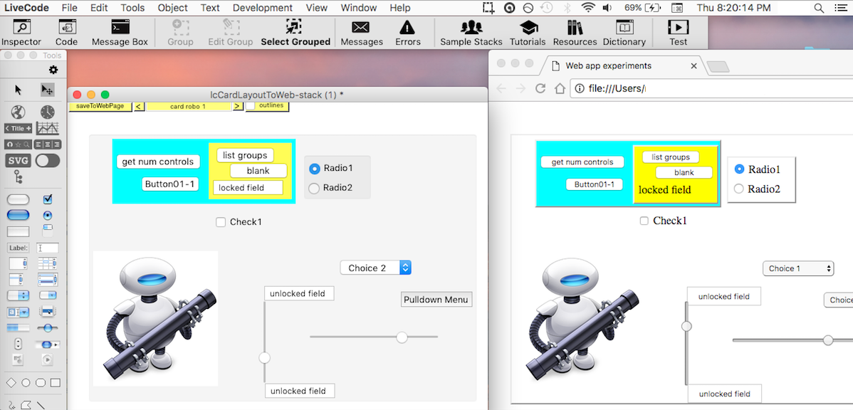GitHub - RichardHerz/lcCardLayoutToWeb: Design a card layout in LiveCode, then export to HTML ...
